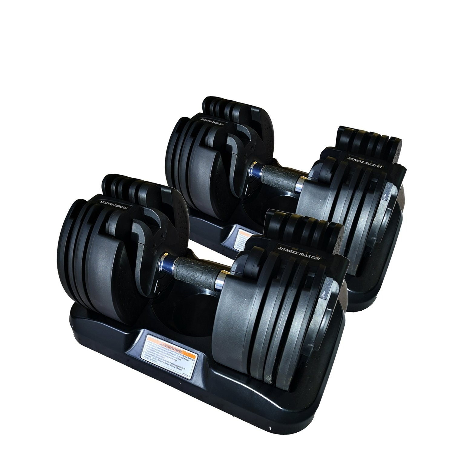 Fitness Master 2x20kg Adjustable Dumbbells Home Gym Exercise Equipment ...