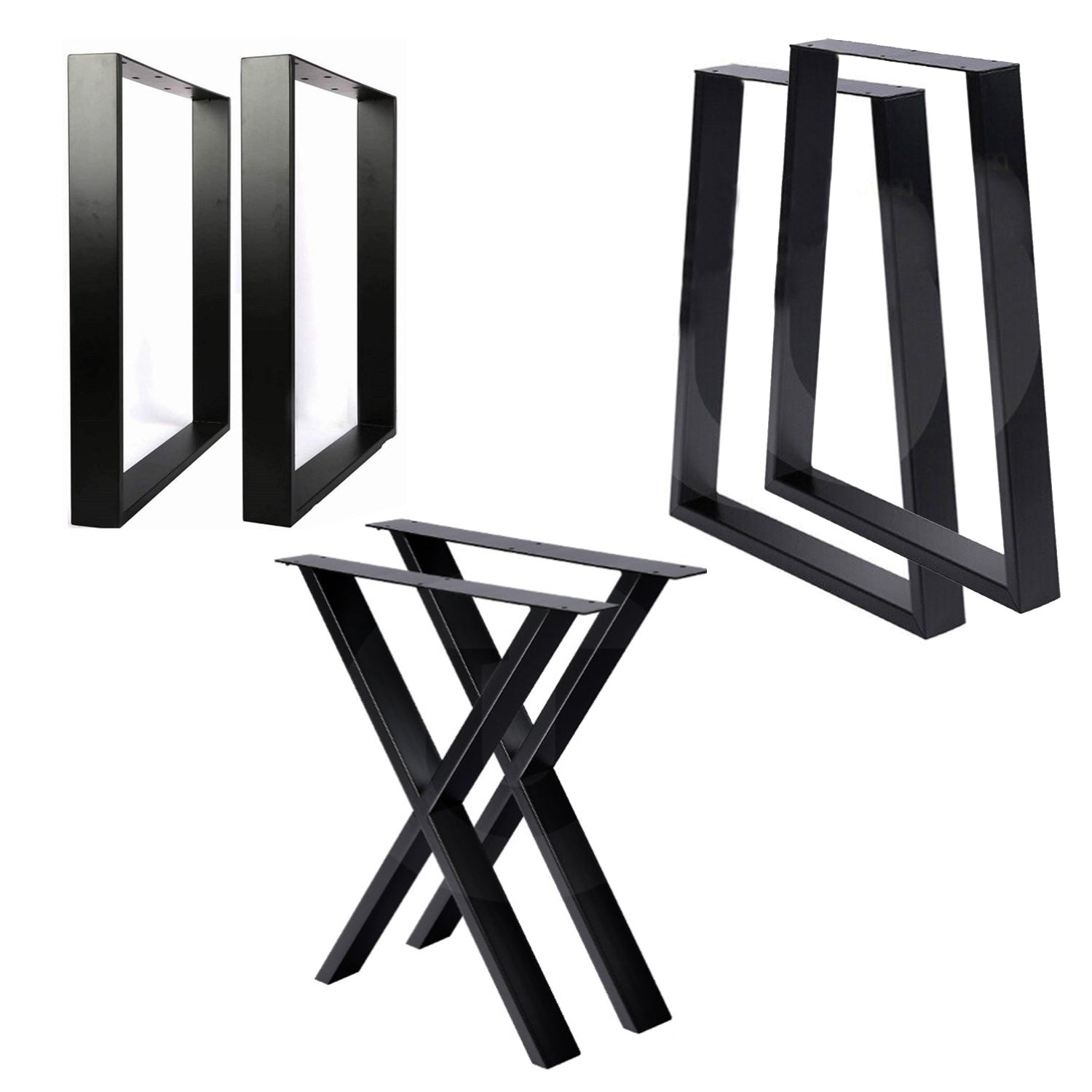 2x Table Legs DIY Coffee Dining Table Steel Metal Industrial Desk Benc ...